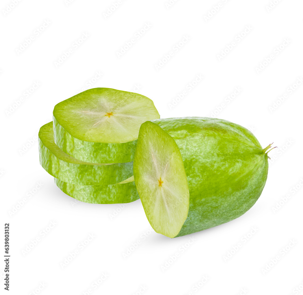 Bilimbi fruit (Bilimbing, Averrhoa bilimbi Linn) isolated on ...