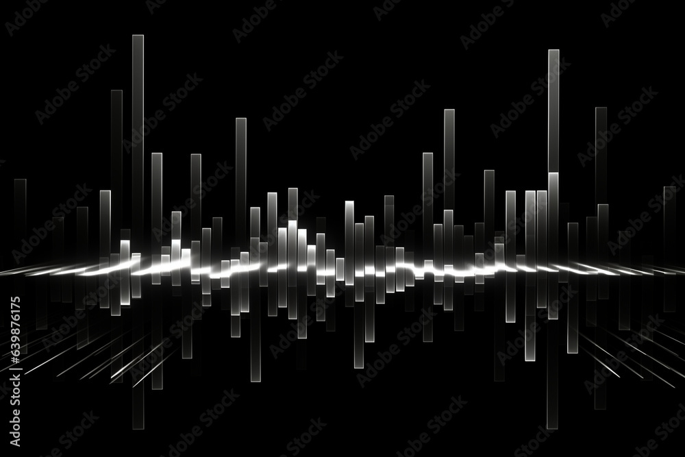 Sound waves modern sound equalizer. Radio wave icons. Volume level ...