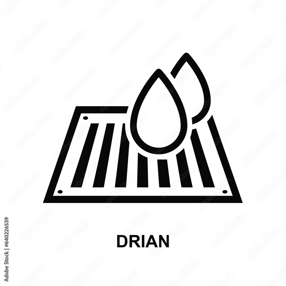 Drain icon. Drainage icon isolated on background vector illustration ...