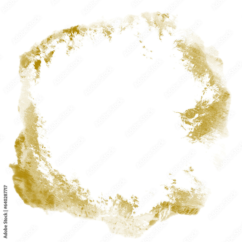 Grunge style golden frames overlay on transparent background. Royalty ...
