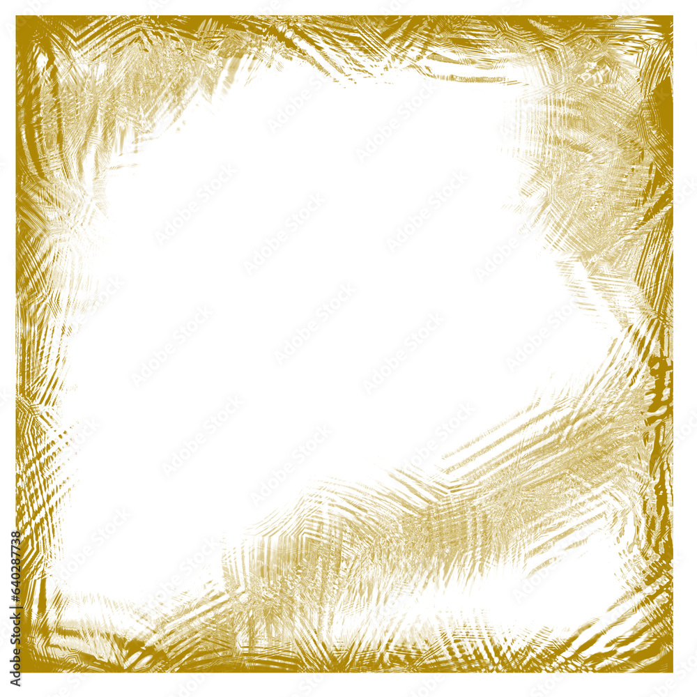 Grunge style golden frames overlay on transparent background. Royalty ...