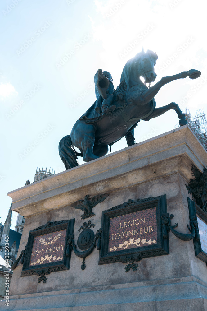Rouen, France - 20 08 2023: Monument dedicated to Napoleon Bonaparte ...
