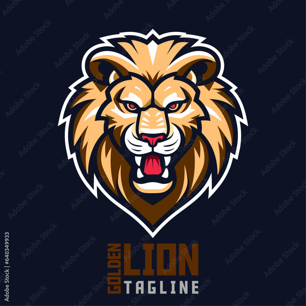 Golden Lion Mascot Illustration: An artistic representation of the ...