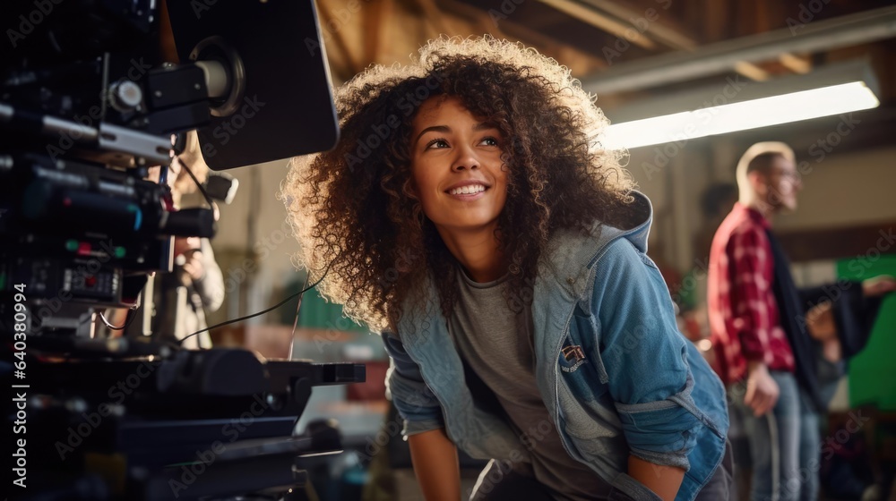 diversity and inclusivity photography woman working on film set movie ...