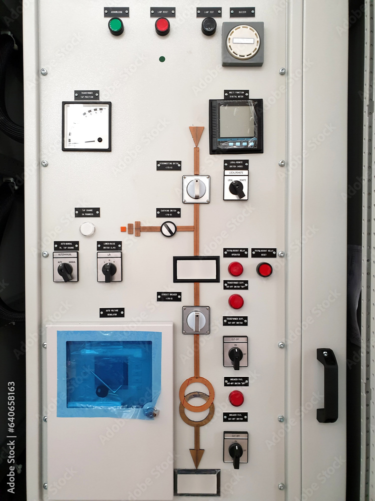 The electrical single-line diagram on Mimic panel: 115kV Transformer ...