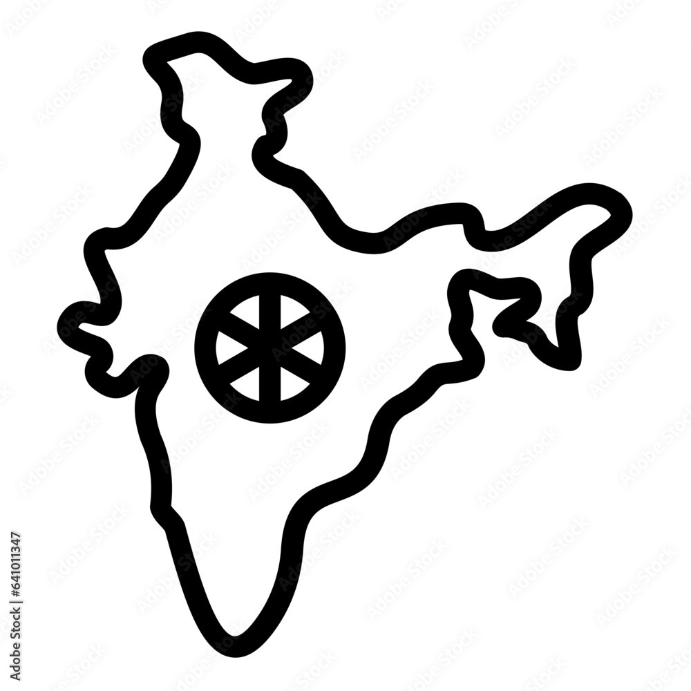 India Map outline icon Stock Vector | Adobe Stock