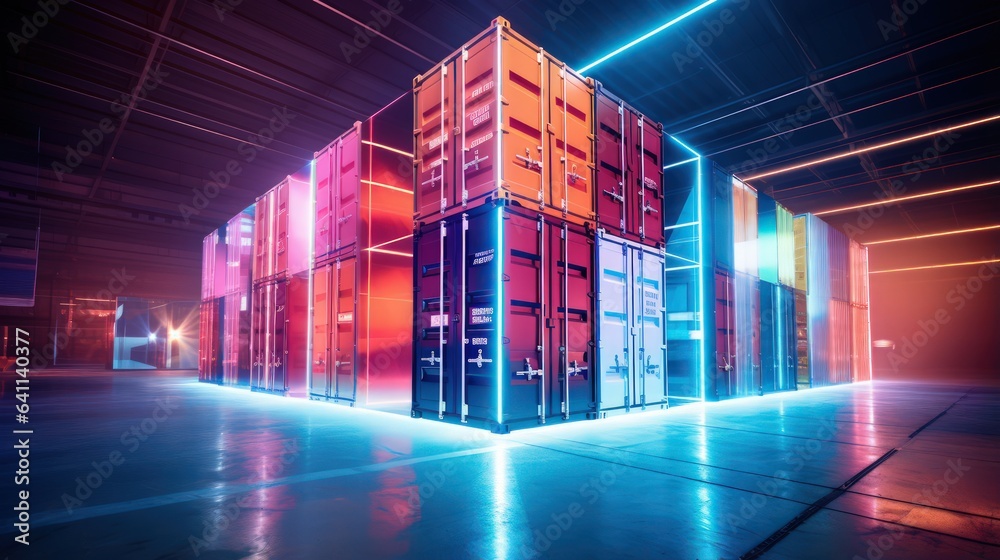 Modern accounting and warehousing of containers in large storage areas ...