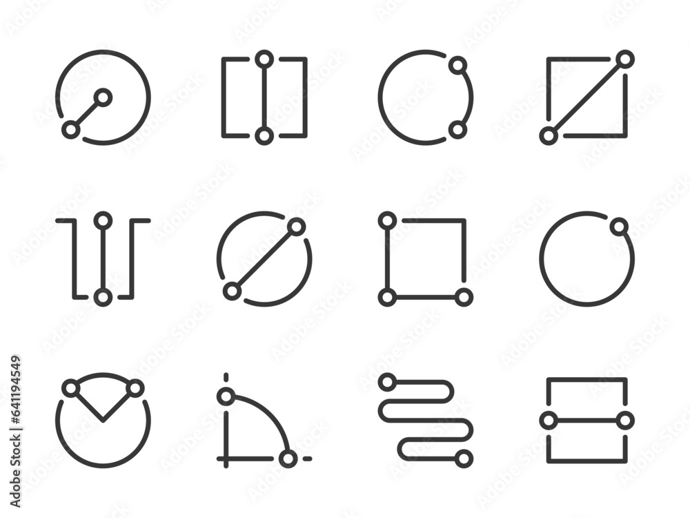 Measurement and Dimension vector line icons. Size and Scale Measure ...