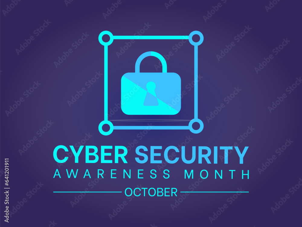 Image vectorielle Stock National Cyber Security Awareness Month Raises ...