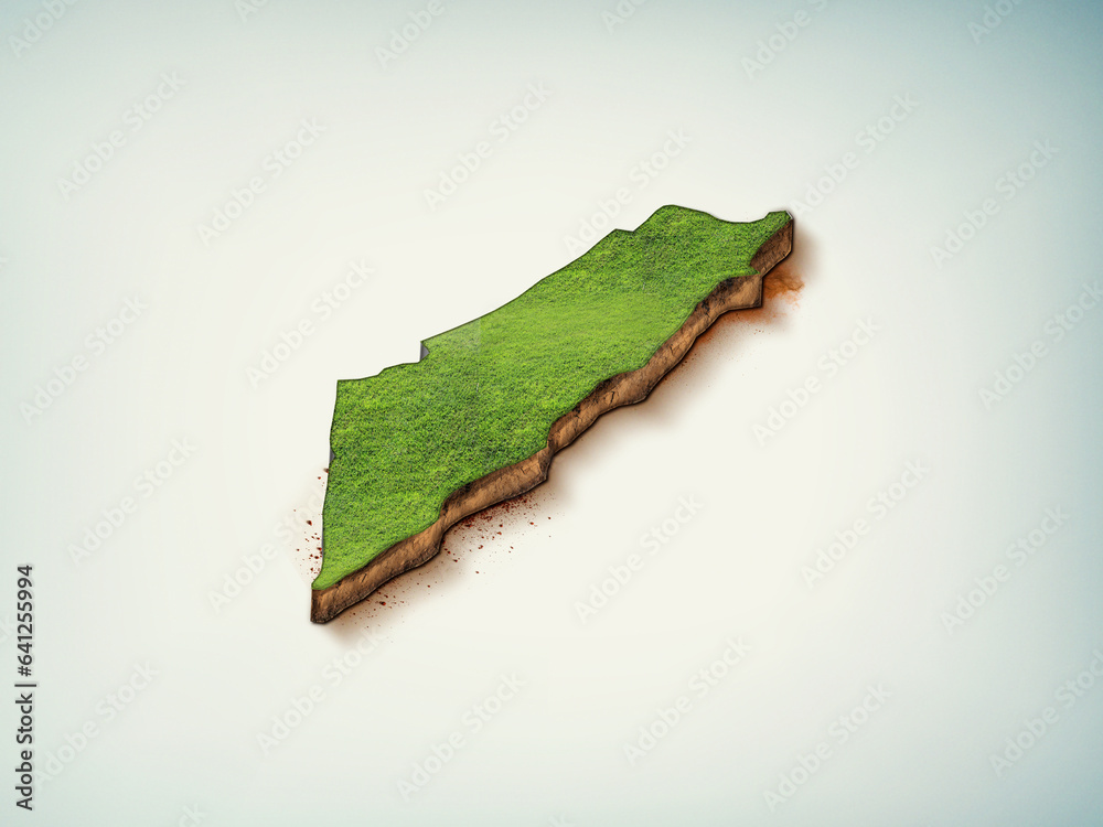 High-quality Israel 3D soil map, Israel 3D soil map render. Stock ...