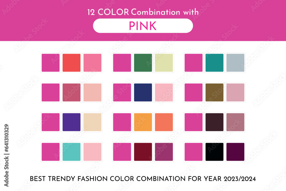 Forecast of the future color trend. Fashion Trend Pink Color guide ...