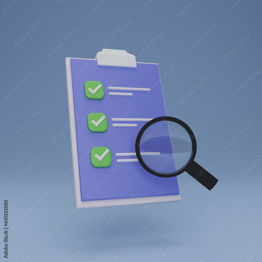 3d clipboard task management to-do check list, work project plan ...