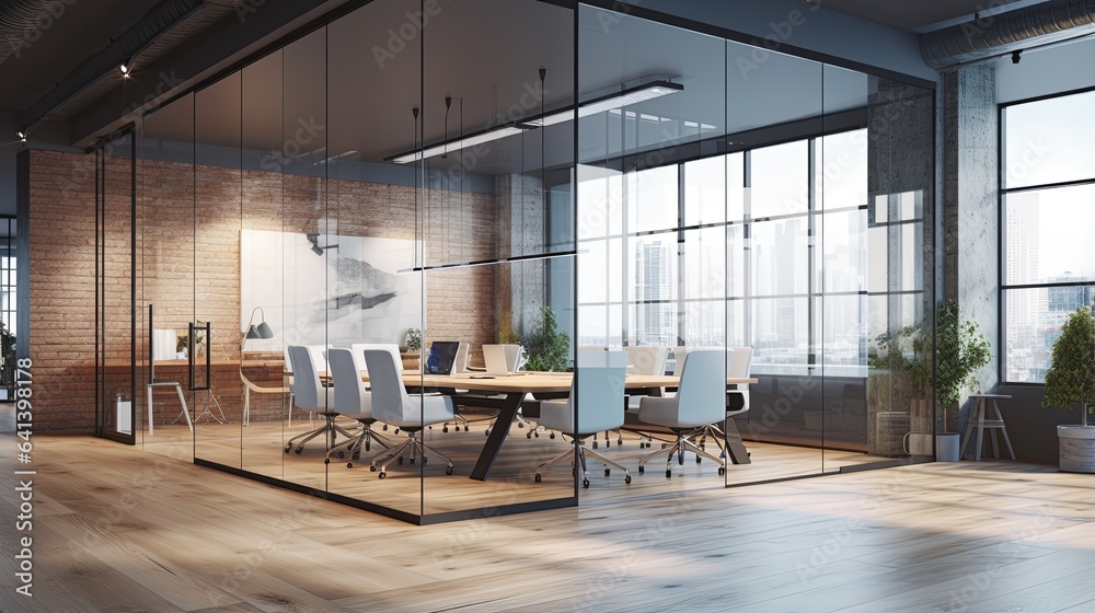 modern natural material and creative design working space working room ...