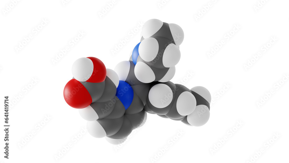 acrivastine molecule, h1-receptor antagonist molecular structure ...