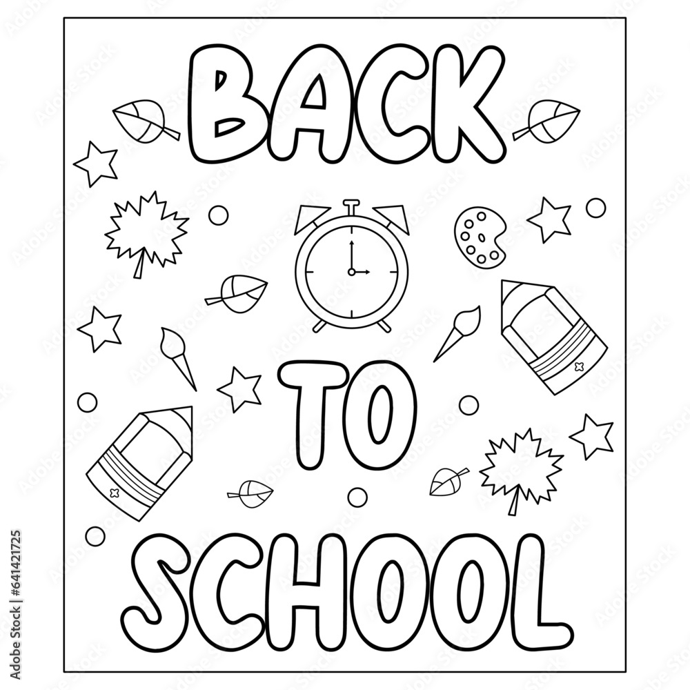 Vector back to school doodle set of elements vector illustration in ...