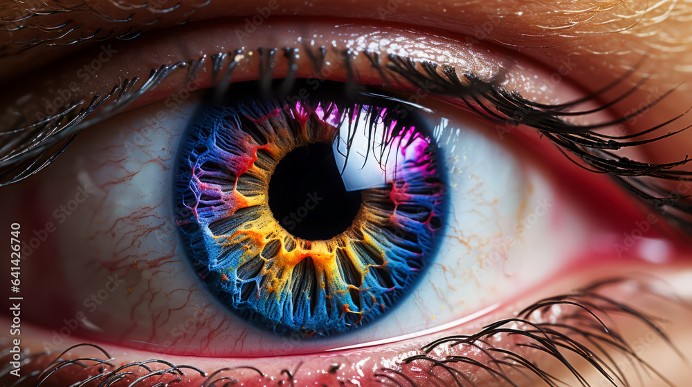 Dive into the captivating beauty of an eye captured in stunning HDR ...
