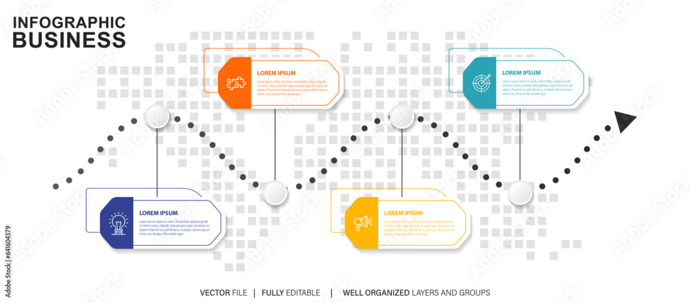 Stock-Vektorgrafik Infographic template for business. Modern Timeline ...