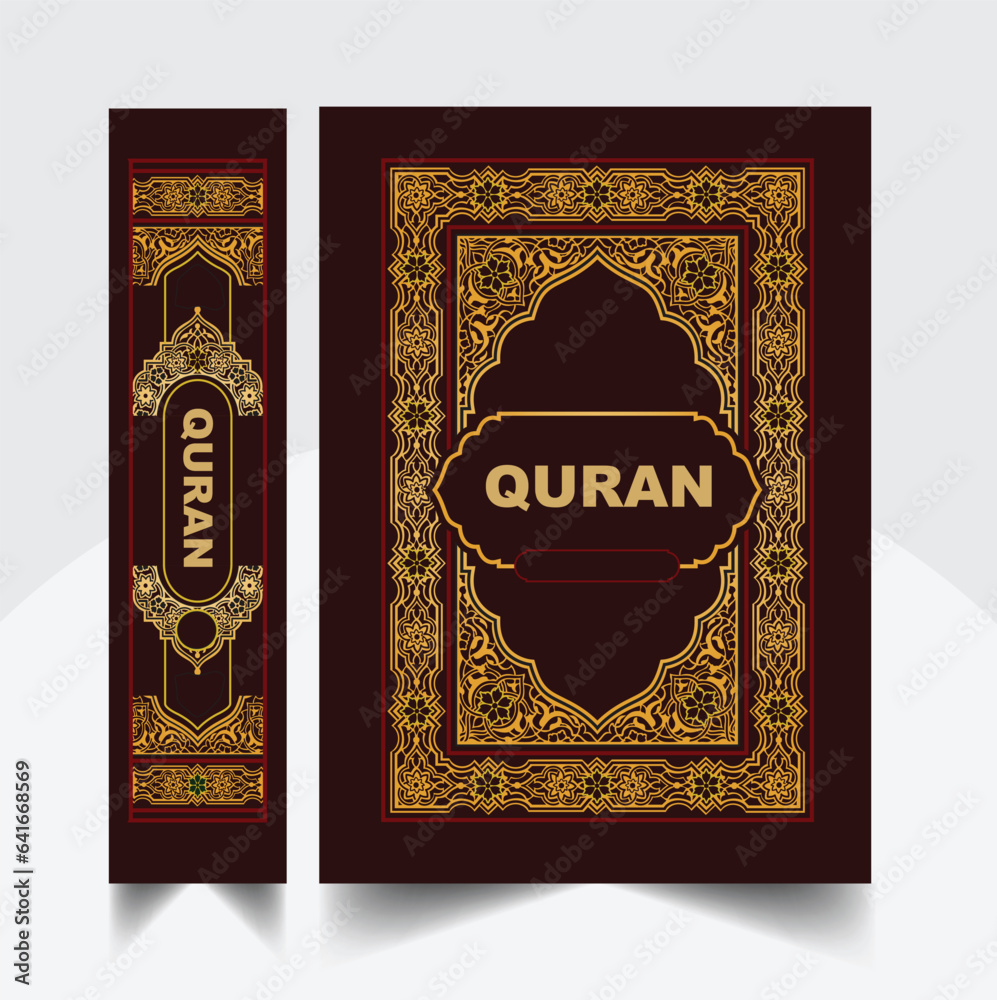 Vector holy Quran Islamic Book Cover Design Stock Vector | Adobe Stock