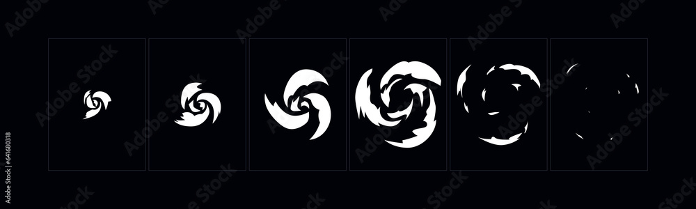 Water Splash Animation. Liquid spin motion effect for 2d cartoon, video ...