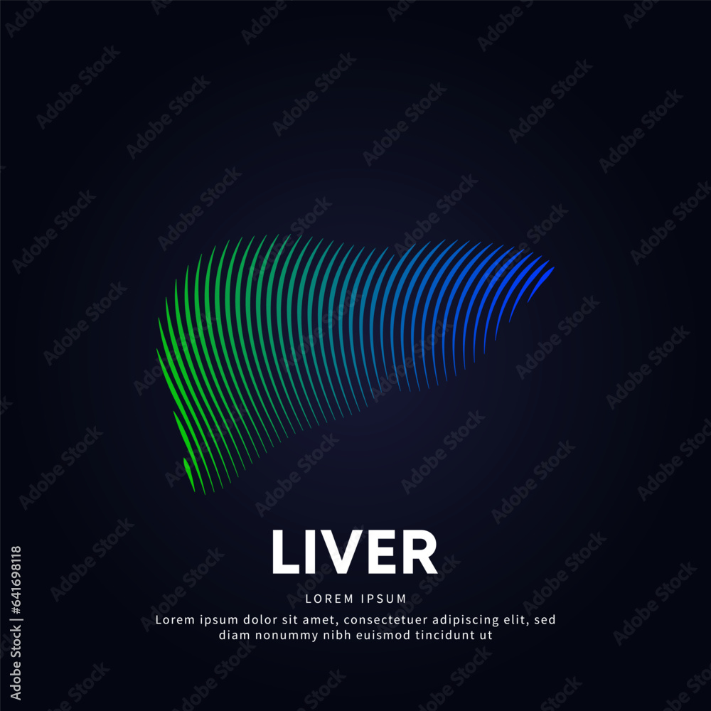 Human liver medical structure. creative Vector logo liver color ...