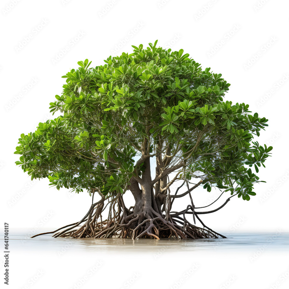 Image of mangroves tree on white background. Nature. Illustration ...