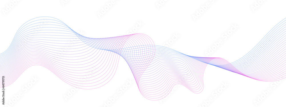 Abstract colorful flowing wave curved lines, Social network ...