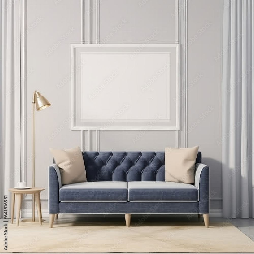 Mocap of the living room. Recreation area design template. Neutral ...