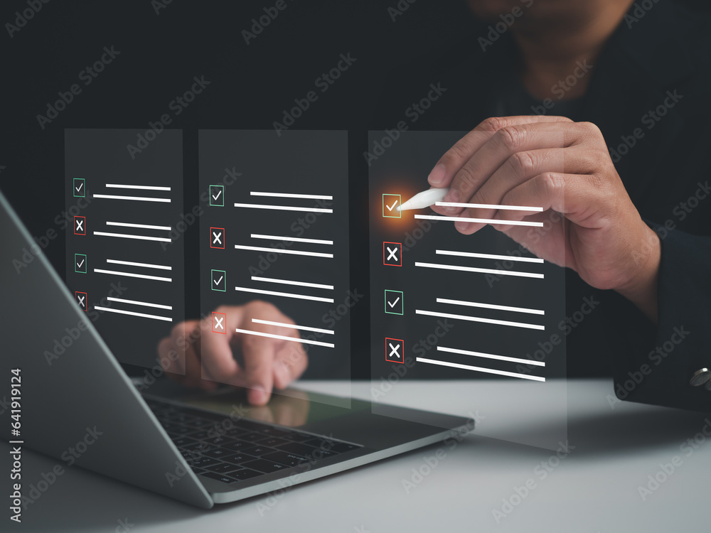 Checklist and filling survey form online. Document management system ...