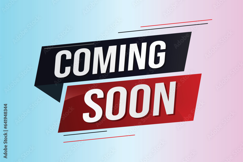 coming soon word concept vector illustration with lines 3d style for ...