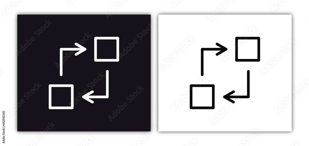 replacement icon isolated in white and black colors. replacement ...