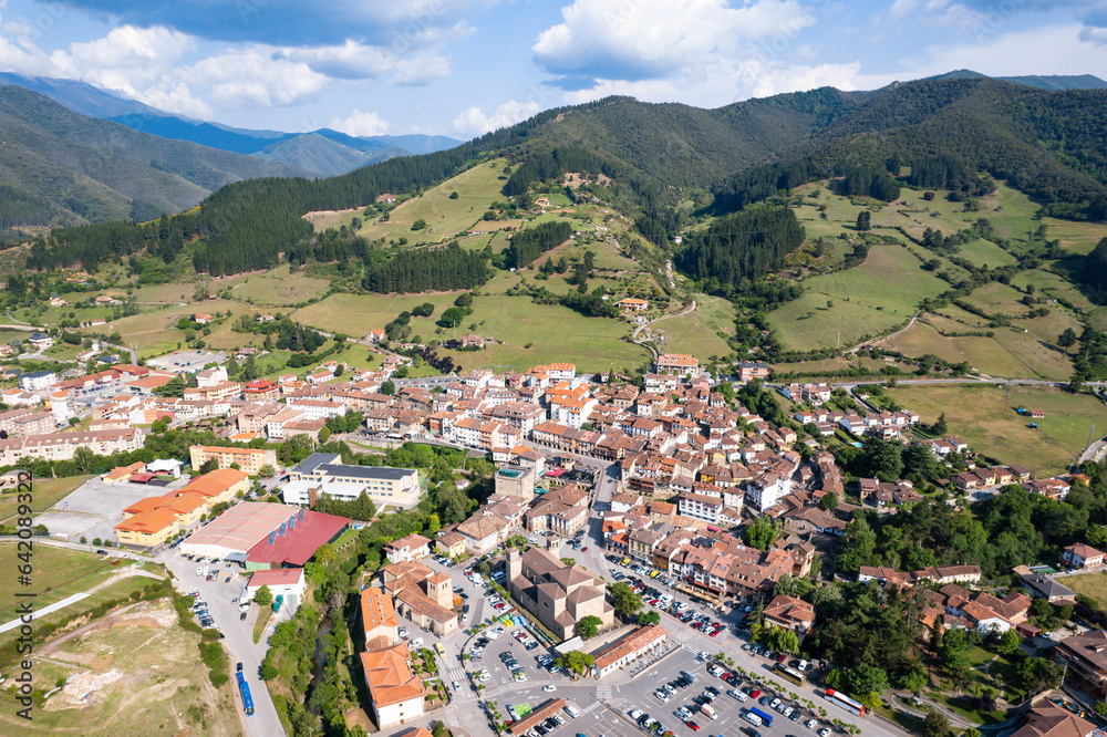 Potes, Spain - Summertime in the beautiful village of Potes in the ...