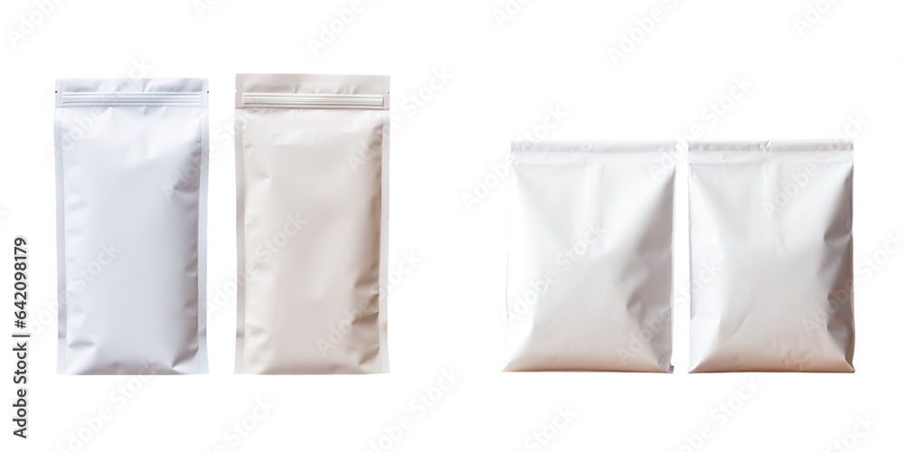 transparent background white blank paper packages mockup Front and back ...