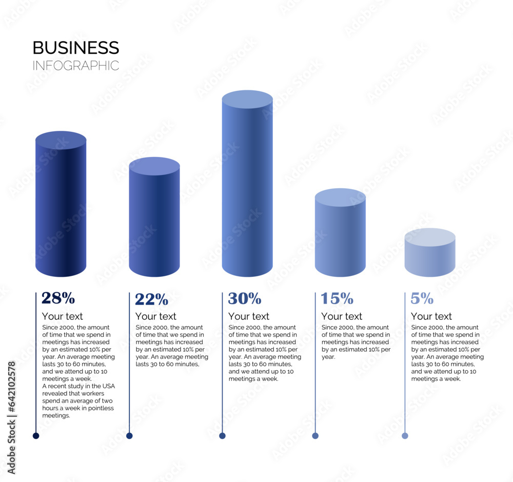 Infographic template for business. 5 Steps Modern Timeline diagram with ...