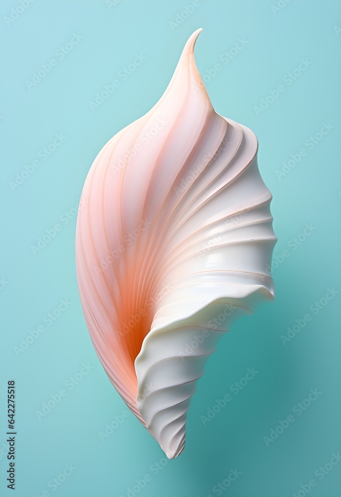 This minimalist portrayal of a conch shell evokes the serenity of the ...
