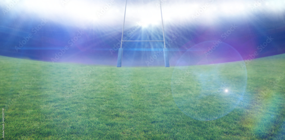 Digital png illustration of football field with goal on transparent ...