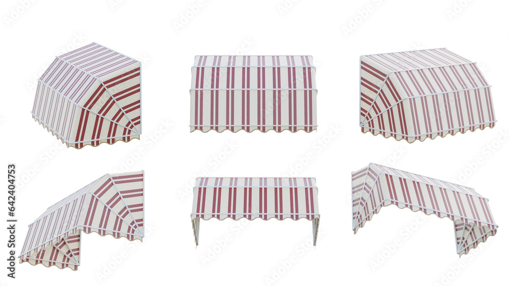 isolated render awning, canopy for shop or cafe, best use for ...