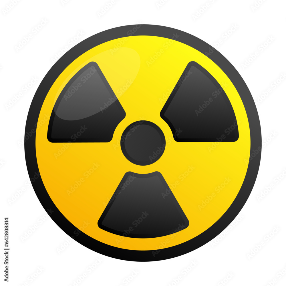 radioactive caution sign safety warning symbol vector illustration ...