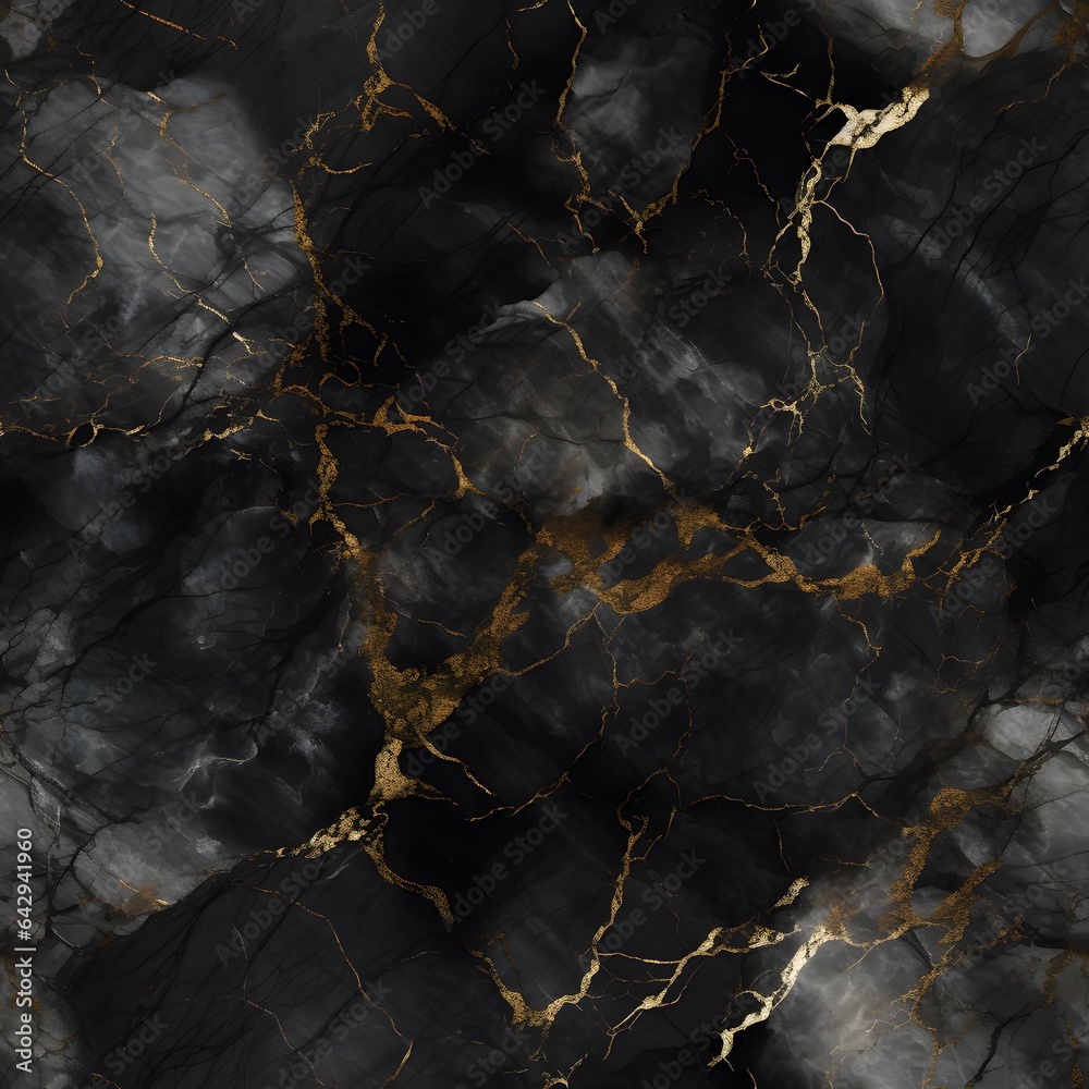 dark marble texture seamless pattern. Luxury Black and Gold Marble ...
