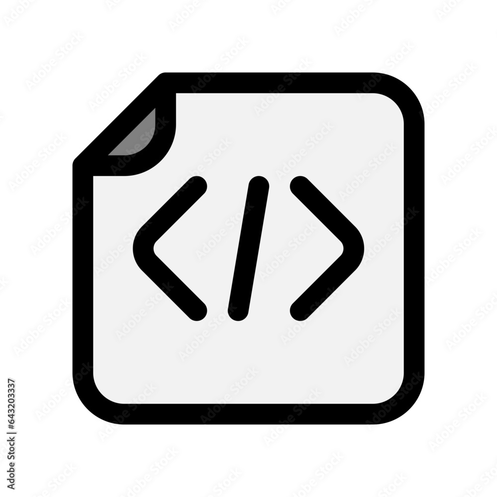 Editable vector html css file icon. Part of a big icon set family ...