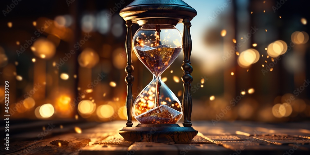 AI Generated. AI Generative. Time sand glass hour glass watches in ...