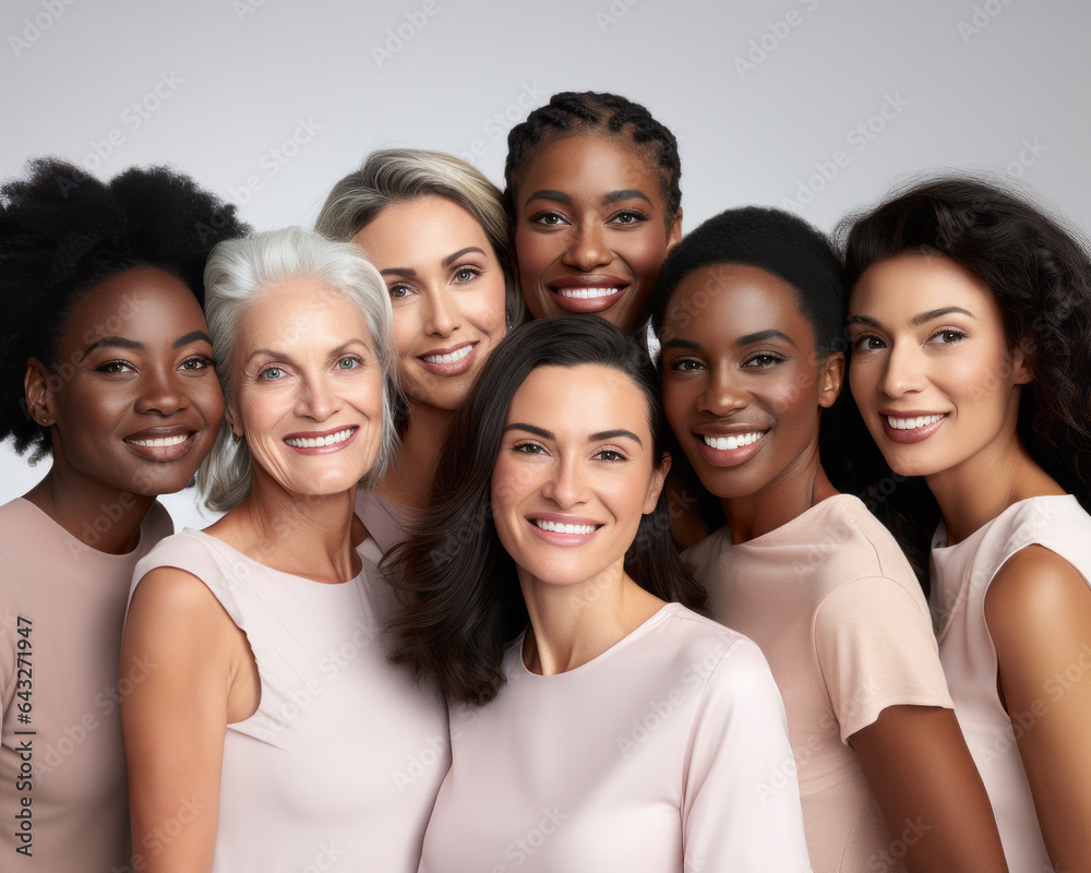 Beauty and unity, this diverse group of beautiful women of all skin ...