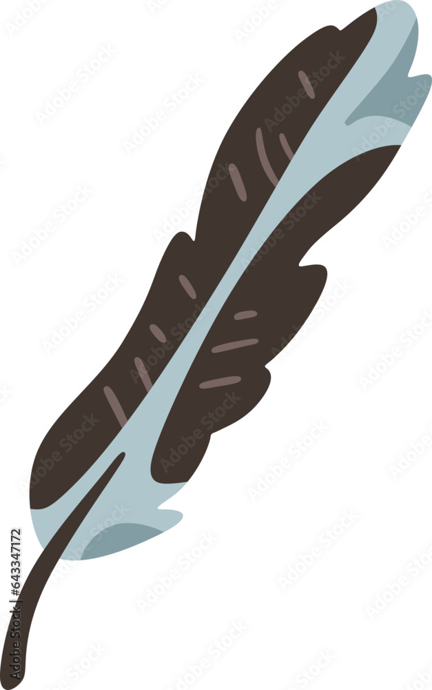 Northern mockingbird feather illustration Stock Vector | Adobe Stock