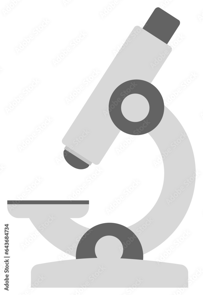 Biology microscope icon for laboratory, lab magnifier illustration ...