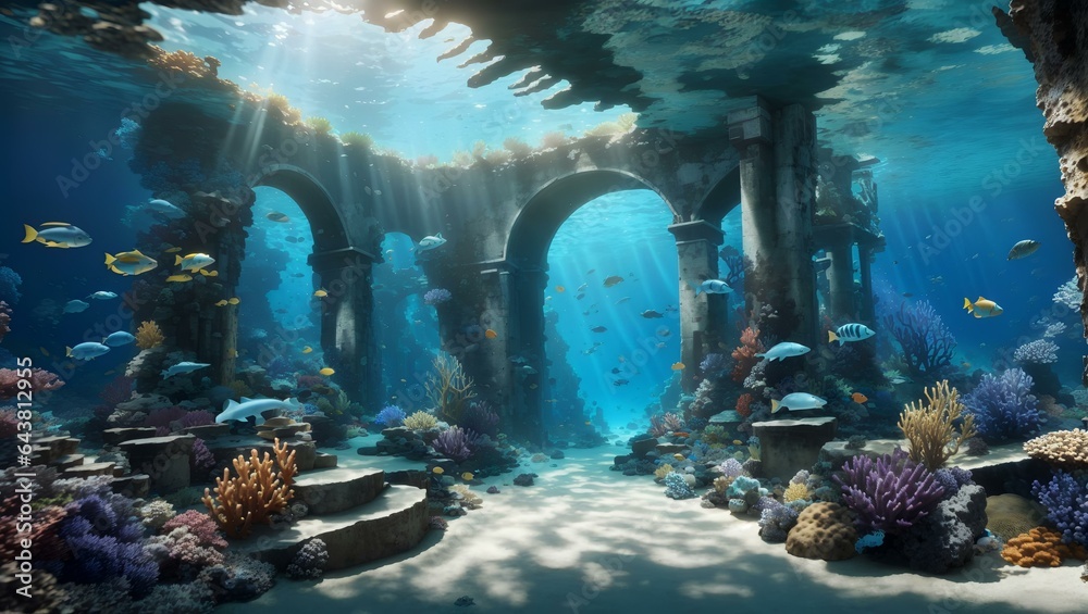 Discover a breathtaking underwater realm teeming with vibrant marine ...