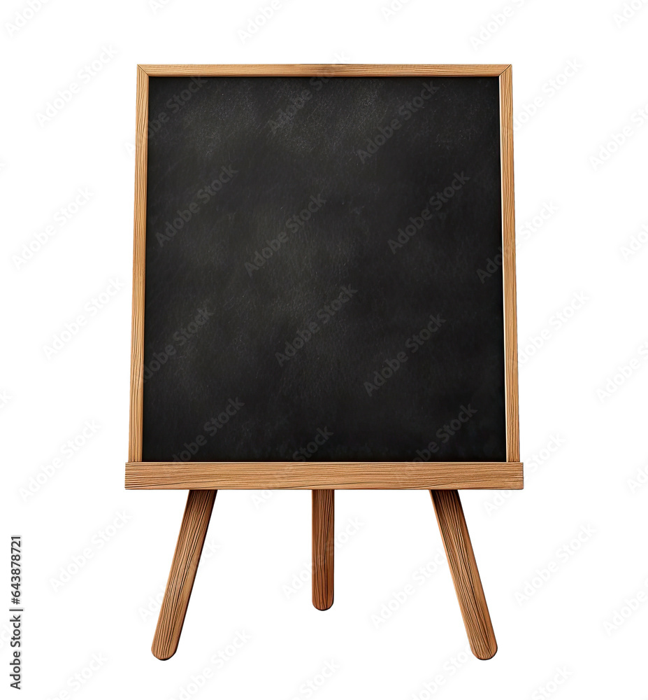 Vertical standing blackboard isolated on transparent background Stock ...