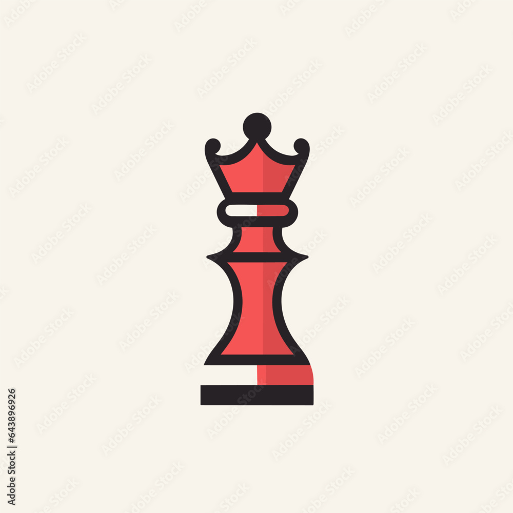 Digital security filled outline red logo. Internet safety. Chess piece ...