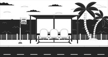 Vintage Bus Tropical City Art Free Stock Photo - Public Domain Pictures