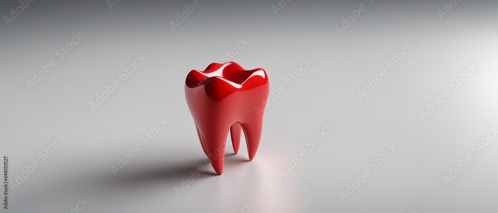 Red molar on white isolated background Stock Illustration | Adobe Stock