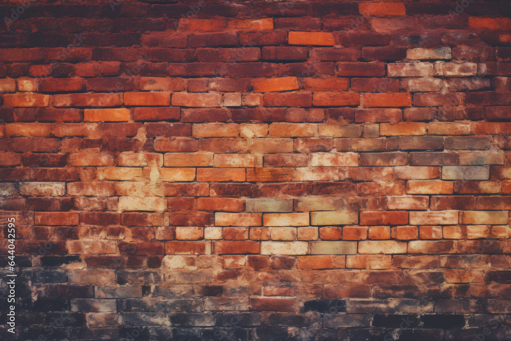 Brick wall texture. Coloured bricks. Weathered bricks. Grunge texture ...