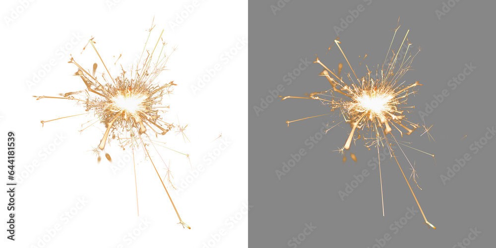 Sparkler light png. Burning sparkler fire with sparks flying around ...